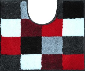 GRUND Koupelnová předložka BONA rubínová Rozměr: 50x60 cm s výřezem pro WC