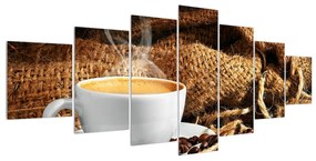Obraz šálku kávy  (210x100 cm)