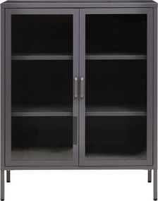 Šedá ocelová vitrína 80x102x40 cm Acier – Premier Housewares