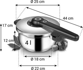 TESCOMA Tlakový hrnec SmartCLICK 4,0 l