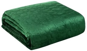 Designový přehoz na postel  SALVIA  z jemného zeleného sametu Šířka: 220 cm | Délka: 240 cm