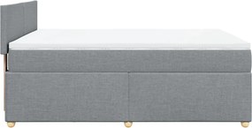Box spring postel s matrací světle šedá 140 x 190 cm textil 3288968