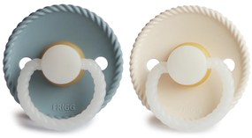 Frigg Dudlík Frigg Rope 2-pack kaučuk vel.2 Stone Blue Night/Cream Night