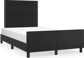 Rám postele bez matrace černá 120x190 cm umělá kůže 3270554