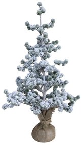 Zasněžený vánoční cedrový stromek v jutě Cedar snow - 80cm