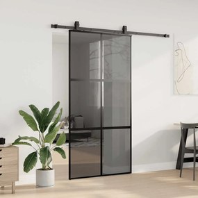 Posuvné dveře se sadou kování černé 102,5x205 cm Tvrzené sklo 3375888