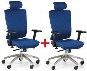 Kancelářská židle NED F 1+1 ZDARMA, modrá
