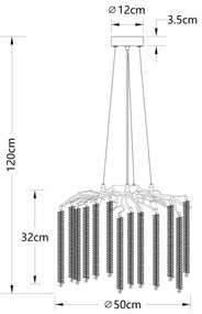 Globo 64137-6 - LED Lustr na lanku LAVERNE 6xG9/8W/230V