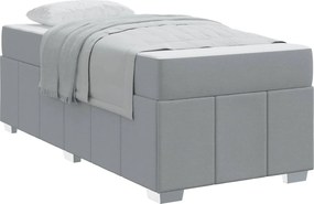 Rám postele s matrací Světle šedá 90 x 200 cm textil 3398258