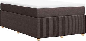 Box spring postel s matrací tmavě hnědá 120x200 cm textil 3285563