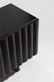 Černý TV stolek z mangového dřeva 160x55x40 cm Tamira – MOME