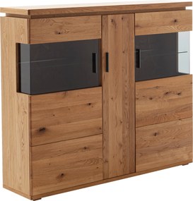 XXXLutz VYSOKÁ KOMODA, dub, barvy dubu, 150/128/37 cm Linea Natura - Vysoké komody - 001700023018