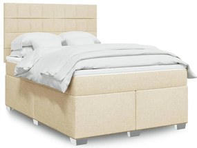 Box spring postel s matrací krémová 140x190 cm textil 3290488