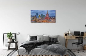 Obrazy na plátně Warsaw Panorama západu slunce 100x50 cm