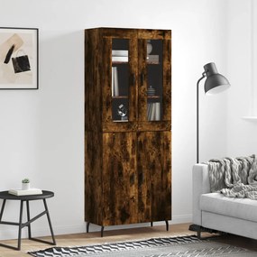 Skříň highboard kouřový dub 69,5 x 34 x 180 cm kompozitní dřevo