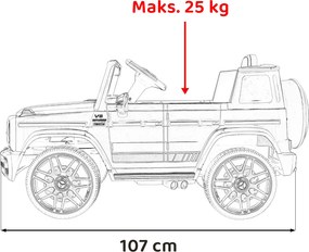 Ramiz Elektrické auto Mercedes AMG G63 pro děti červené + dálkové ovládání