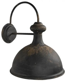 Nástěnná vintage černá retro lampa Catelijn – 43x35x44 cm