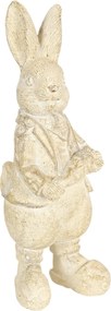 Velikonoční dekorace krémového králíka Métallique - 6*6*13 cm