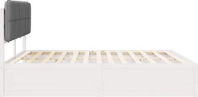 Rám postele s čalouněným čelem s čelo Světle šedá 200 x 200 cm 3398178