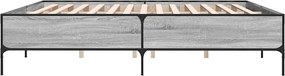 Rám postele šedý sonoma 180 x 200 cm kompozitní dřevo a kov 3279785