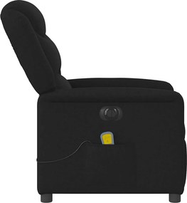 Elektrické masážní polohovací křeslo černé textil 3303186