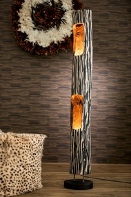 Stojací dřevěná lampa Paulownia Black 2 - Ø 21*133 cm
