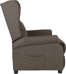 Polohovací křeslo hnědé textil 340953