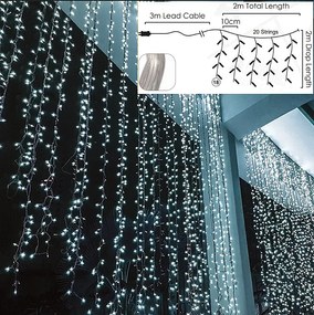 ACA Lighting Apostolidis LED Curtain lights X08360221