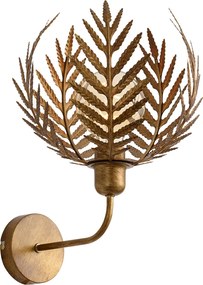 Vintage nástěnná lampa zlatá 26,5 cm - Botanica