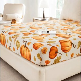 Prostěradlo z mikrovlákna AUTUMN PUMPKINS barevné 180x200 cm