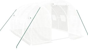 Skleník s ocelovým rámem bílý 12 m² 4x3x2 m 3188050