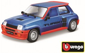 Kovový model bburago renault 5 turbo modré