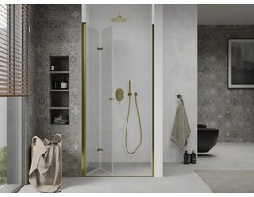 Mexen Lima skládací sprchové dveře 70 cm, Průhledné, Zlatá - 856-070-000-50-00