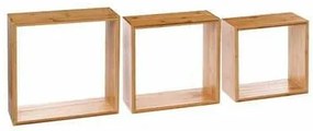 Intesi Sada 3 bambusových polic Cube