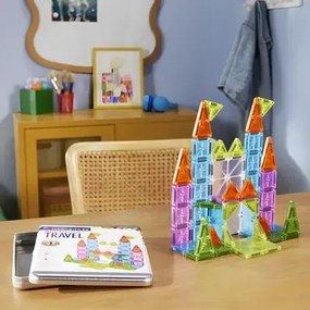 MAGNA-TILES® Magnetická stavebnice Cestovní sada Deluxe / 55 dílků