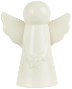IB LAURSEN Porcelánový anděl Angel Star 10 cm, bílá barva, porcelán