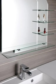 Aqualine Wega zrcadlo bez osvětlení s poličkami 65 x 90 cm 65028