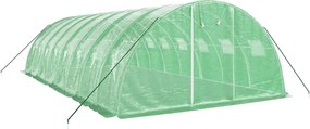 Skleník s ocelovým rámem zelený 32 m² 8 x 4 x 2 m 3188063