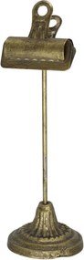 Mosazný antik kovový držák s klipem – 8*8*26 cm
