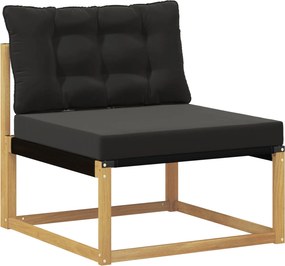 Venkovní pohovková souprava 5 ks Bílá a černá 3388578