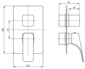 Deante Hiacynt, podomítková sprchová sestava + BOX, chromová, BXYZ0QHM