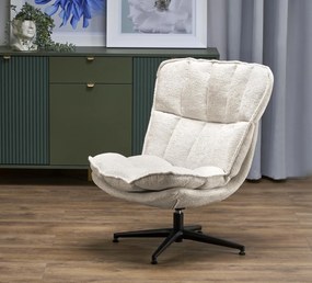 Designové otočné křeslo Fofana krémové
