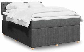 Box spring postel s matrací tmavě šedý 140 x 190 cm textil 3287459