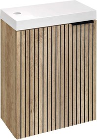 Sapho Latus - Umyvadlová skříňka 50x39x22 cm, 1 dvířka L/P, dub Alabama LT110-2322