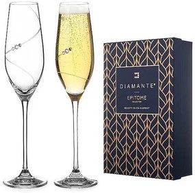 Diamante Sklenice na sekt Silhouette 210 ml, 2 ks