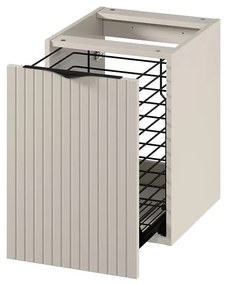 Cersanit Tirso, nízká doplňková skříňka s košem na prádlo 400x446x551 mm, béžová matná, S1017-030