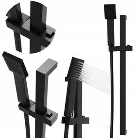 Gamma Zn3, sprchový sloup s ruční sprchovou hlavicí 62cm, černá matná, GMA-ZN3-BK