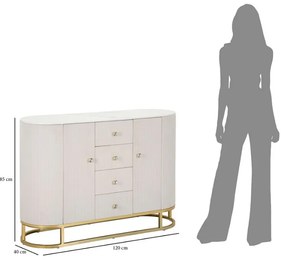 Designová komoda Hadassah 120 cm krémová