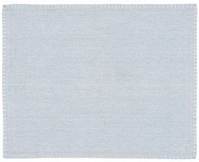 IB LAURSEN Bavlněné prostírání Dusty Blue/ White, modrá barva, bílá barva, textil