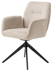 Designová otočná židle Talaith slonovinová